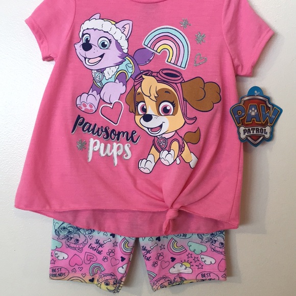 Nickelodeon | Matching Sets | Paw Patrol Girls 2pc Shorts Set Nwt Sz 24mo | Poshmark